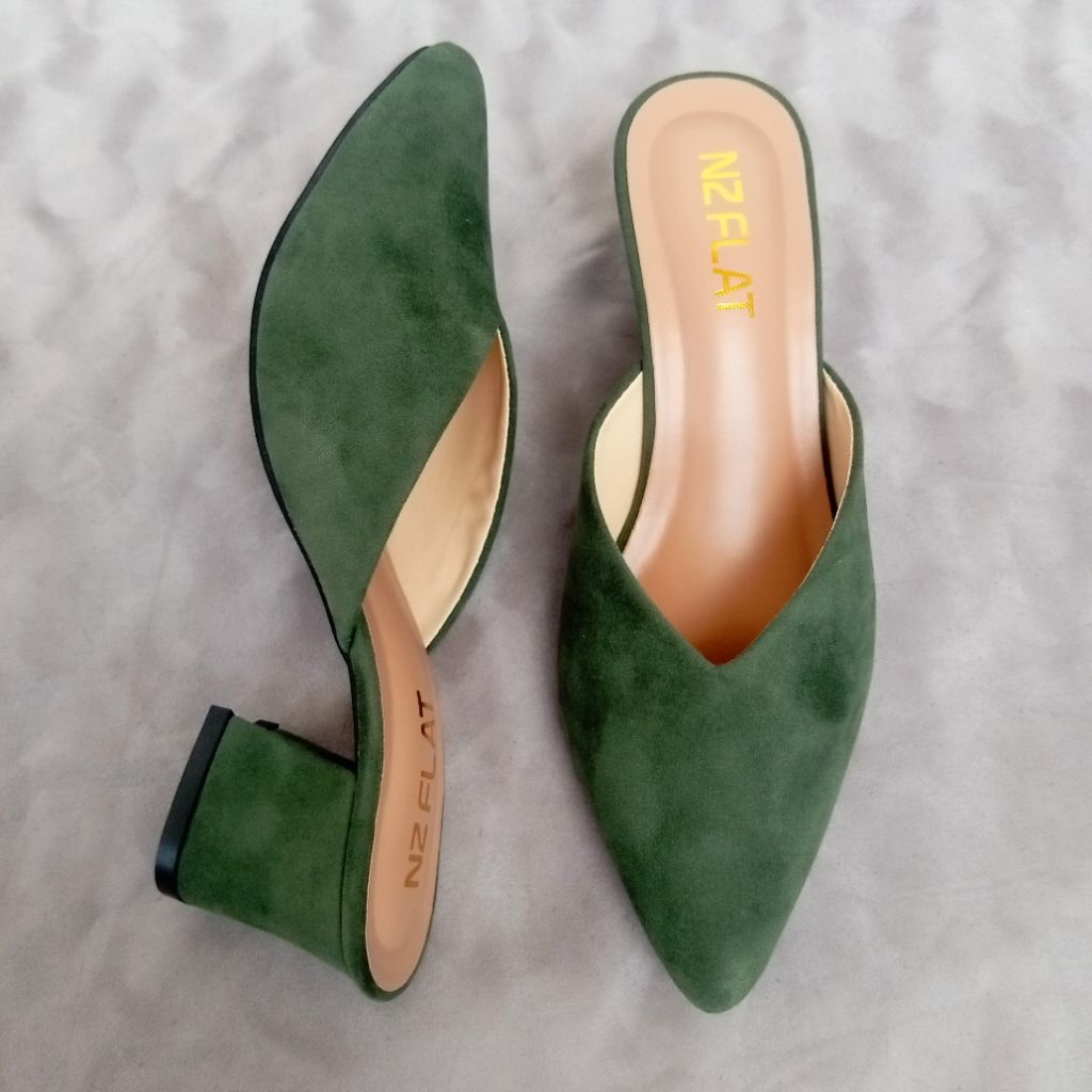 Jual Sepatu heels bludru wanita pesta kondangan 5cm (PO satu hari ...