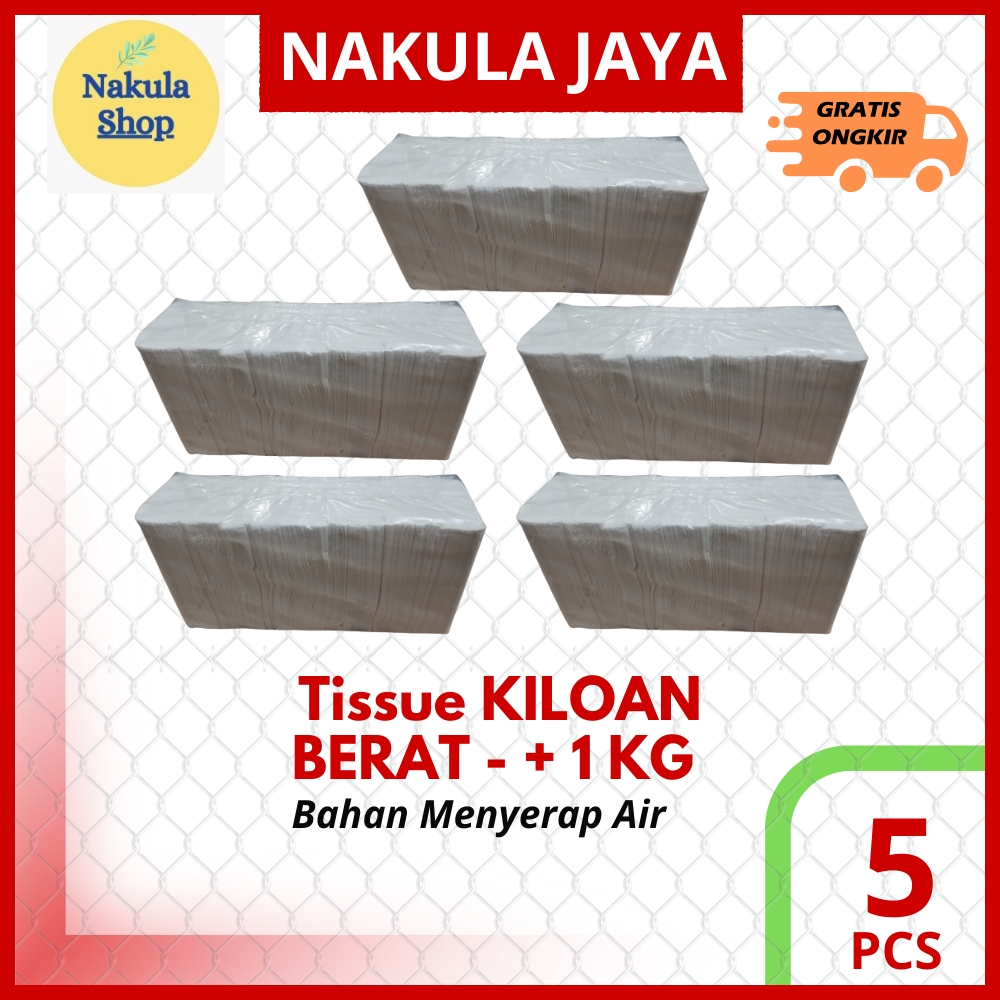 Jual 5 PCS Tissue Kiloan Facial 1000 gram / Tissue 1 kg / Tisu 1000 gr ...
