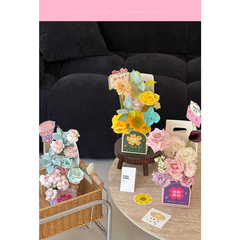 Jual Creative Bouquet Flower Bucket / Kreatif Buket Kotak Flower Box ...