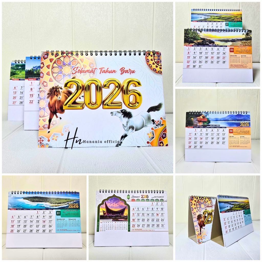 Jual KALENDER DUDUK / KALENDER MEJA TAHUN 2026 DENGAN GAMBAR YANG ...