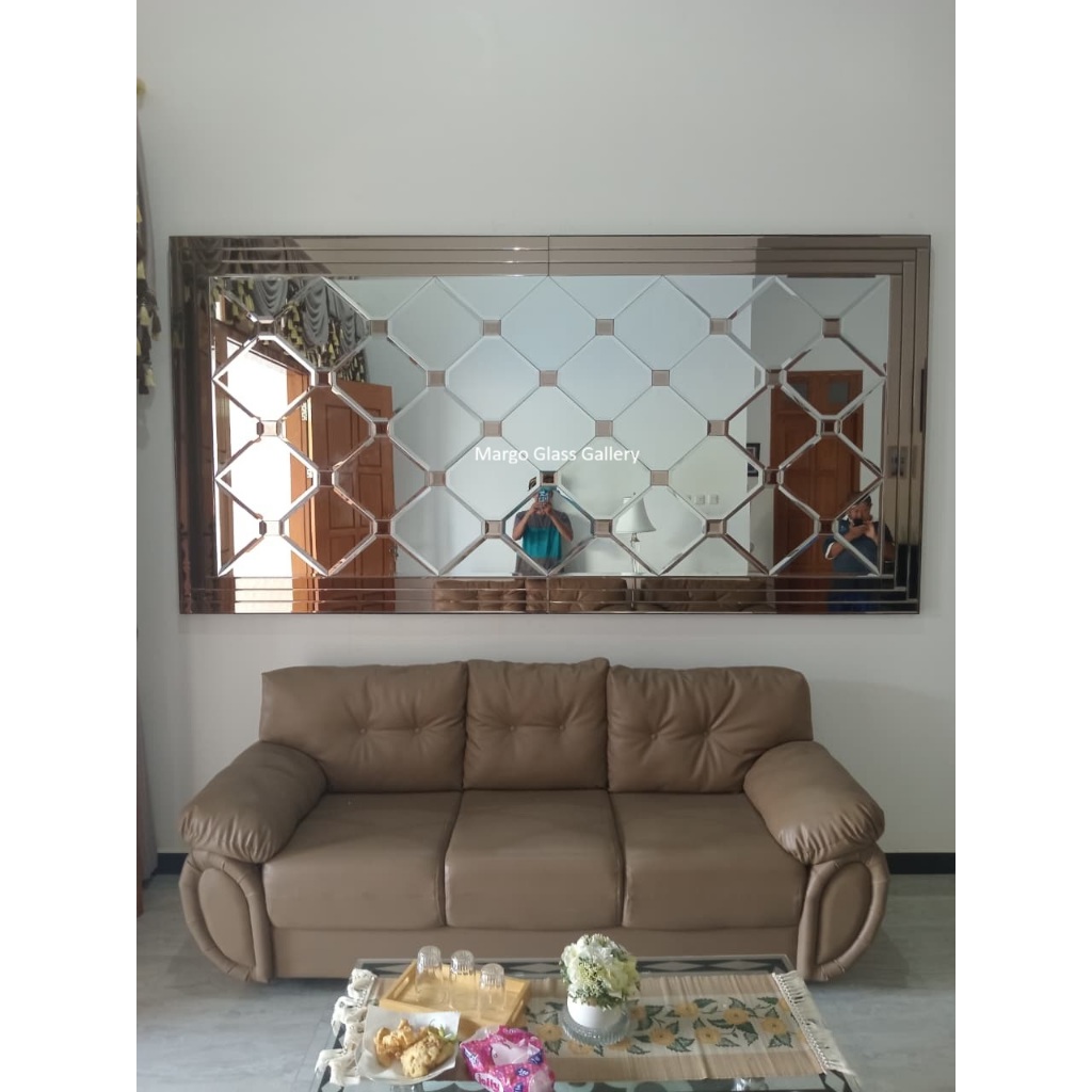 Jual Cermin Bevel Jumbo gantung cermin bevel dekorasi dinding ruang ...