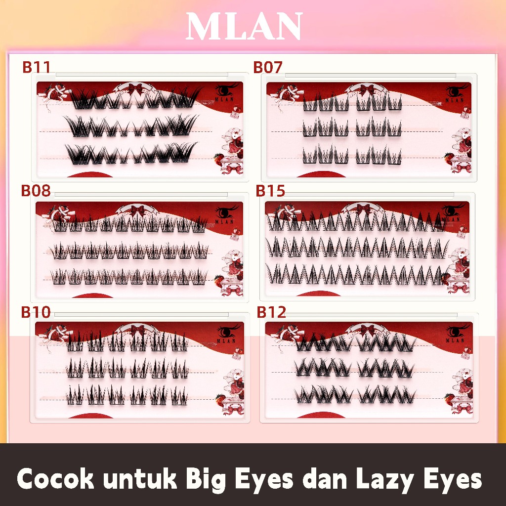 Jual [Tanpa Lem] MLAN Bulu Mata + Pinset Pink Natural - Bold Bulumata ...