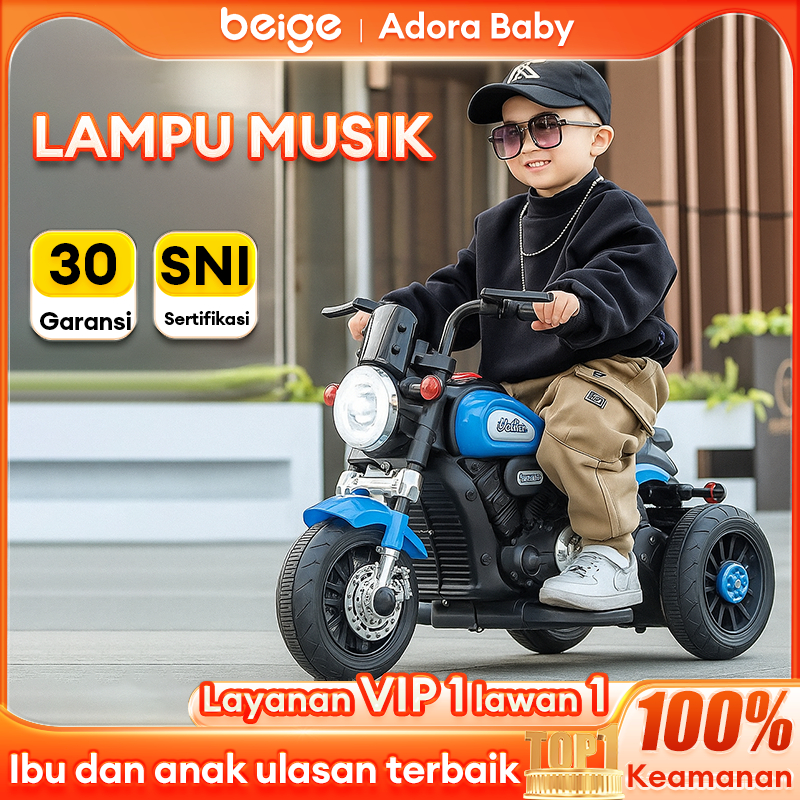 Jual BEIGE Motor Listrik Anak | Motor Mainan Elektrik Bisa Dinaiki ...