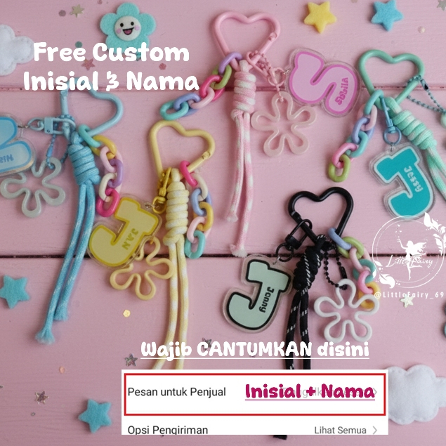 Jual Gantungan Kunci Tas / Bag Charm Lucu / Keychain Makrame / Keychain ...