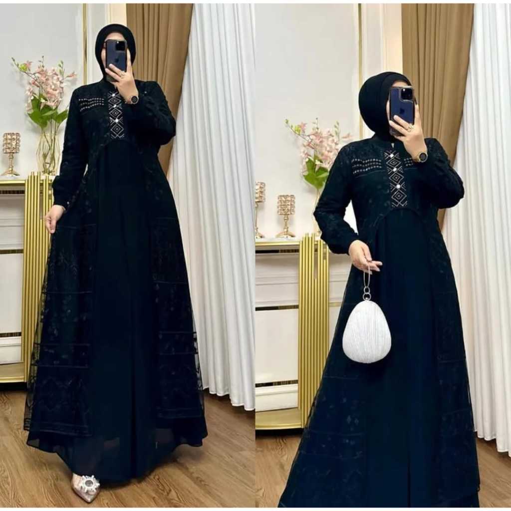 Jual ARDELLA MAXY DRESS Gamis Kondangan Mewah Viral 2026 Ceruty ...