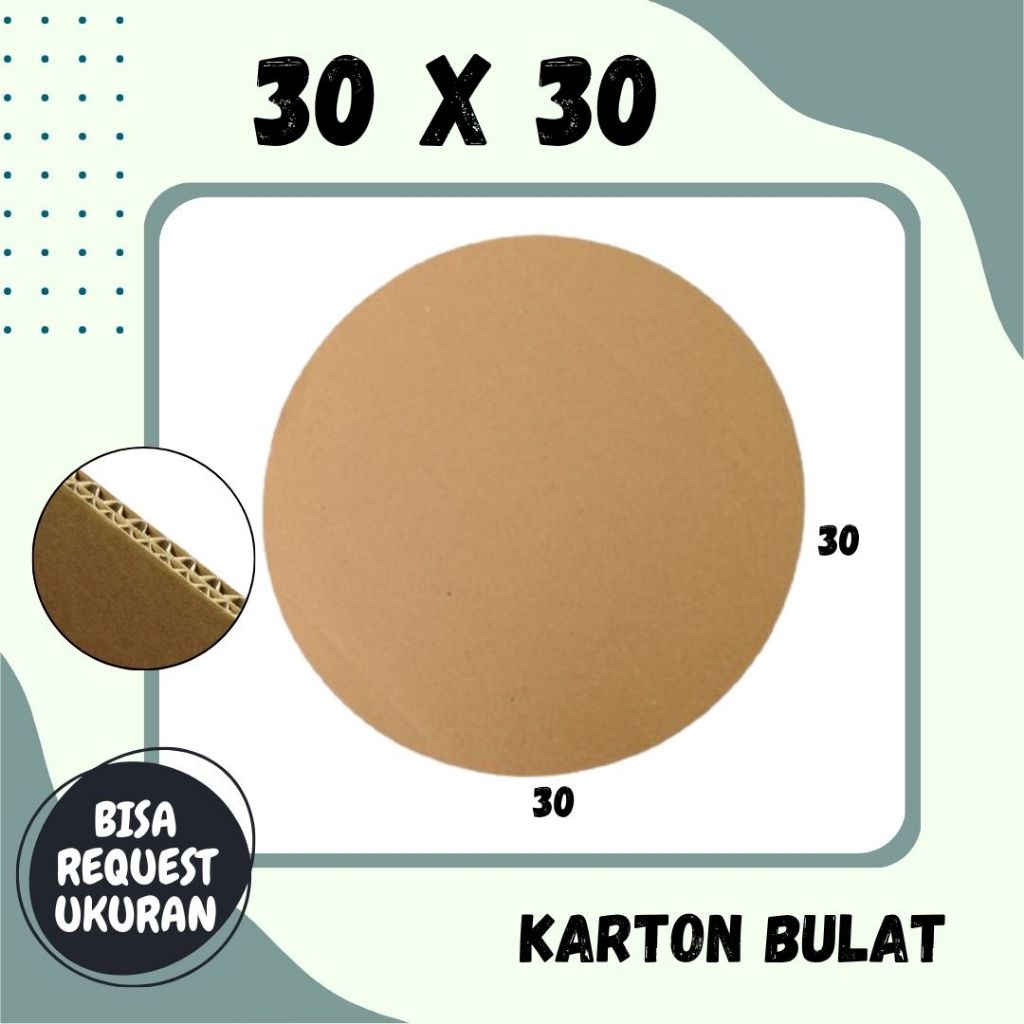 Jual Sheet Bulat 30x30 Double Wall Kardus Lembaran Bundar Lingkaran ...