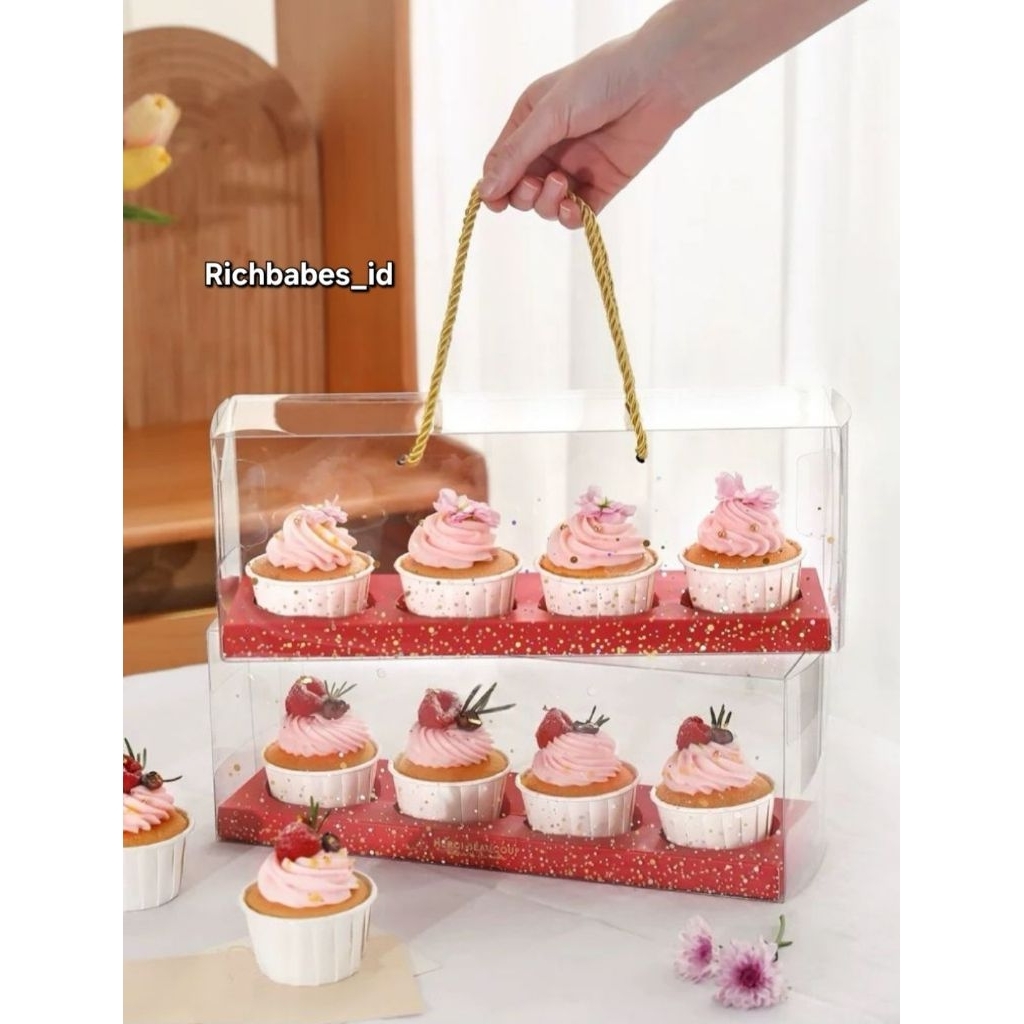 Jual Kotak Muffin Mika Panjang 32cm 32x10.2x12cm Box Cupcake Kotak ...