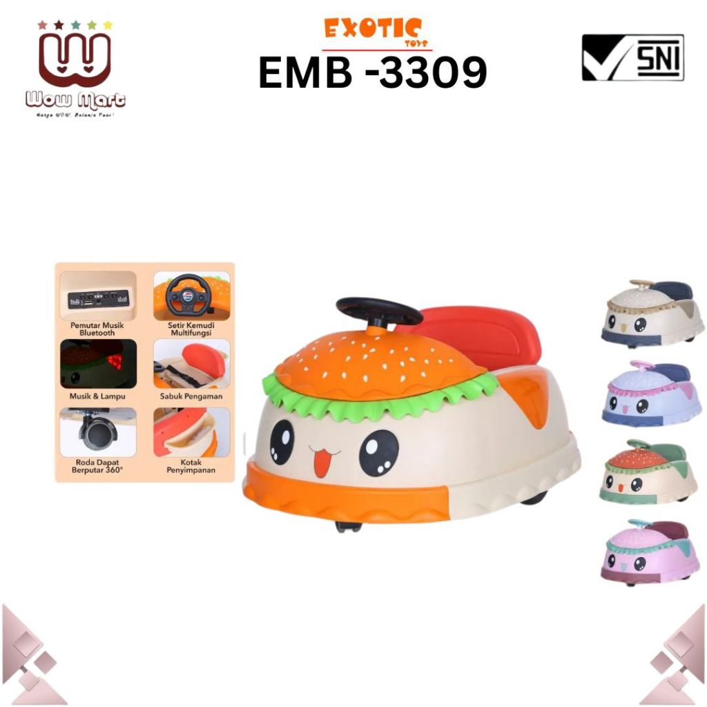 Jual EMB 3309 Exotic Kids Rechargeable Car With Rocking Function ...