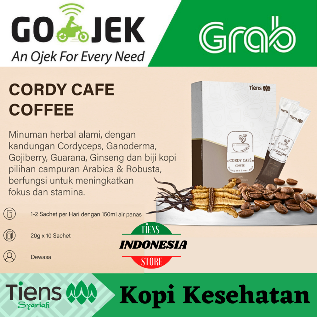 Jual Cordy Cafe Coffee Tiens Kopi Menjaga Daya Tahan Tubuh dan Stamina ...