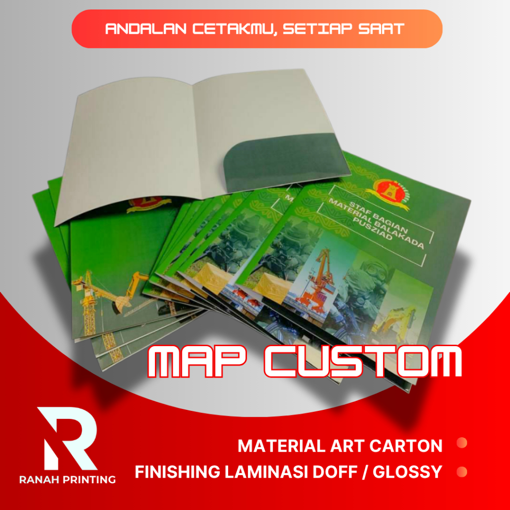 Jual Cetak Map Folder F4 / Map Sekolah / Kantor / Map Kupingan Custom Jakarta | Shopee Indonesia