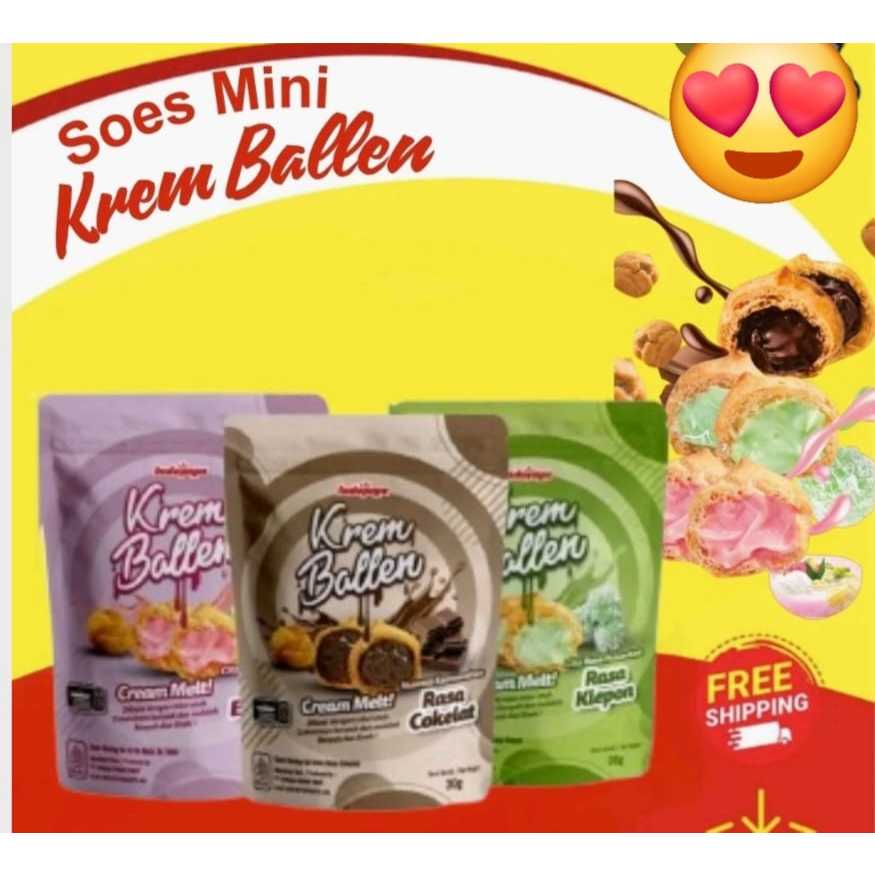 Jual PAKET RESELLER SNACK KREM BALLEN SOES DOS @30PCS | Shopee Indonesia