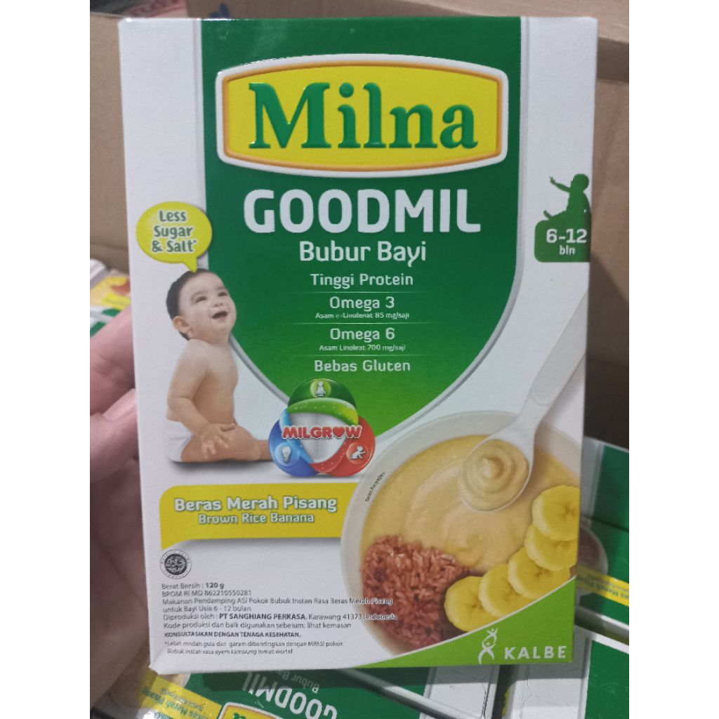 Jual Milna Goodmil Bubur Bayi Beras Merah Pisang 120gr | Shopee Indonesia