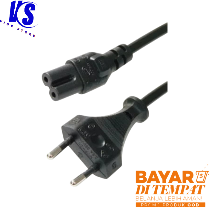 Jual Kabel Power 2 Lubang Printer TV Cable Adaptor Power Supply kabel ...