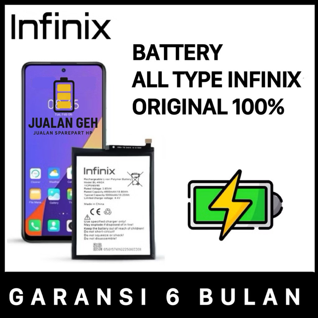 Jual Baterai Batre INFINIX Hot 5 6 7 8 9 10s Hot 10 Play Hot 11 Play ...