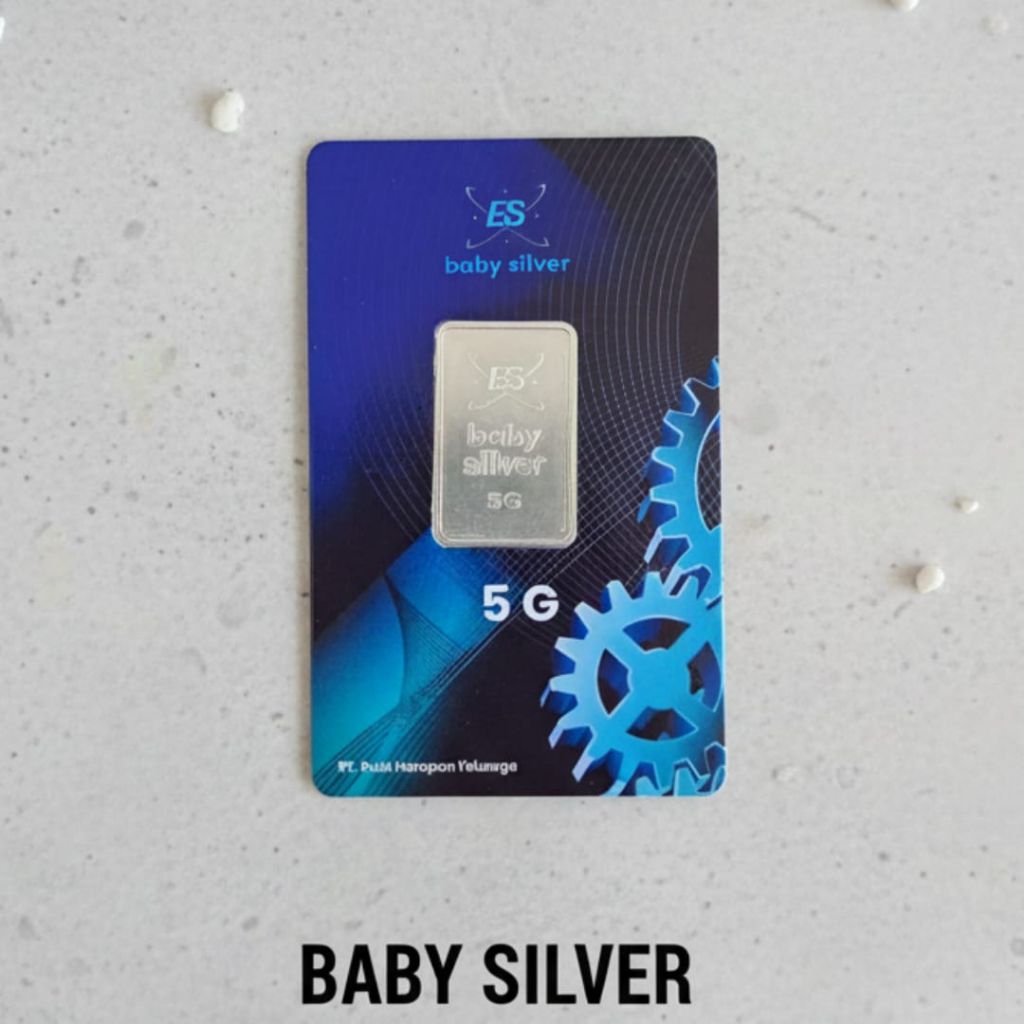 Jual Baby Silver 5 gram Fine Silver Bar Perak Batangan Murni Logam ...