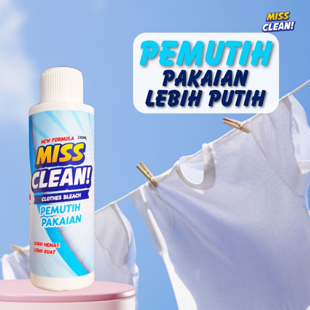 Jual MISS CLEAN Pemutih Pakaian Putih Bersih | Shopee Indonesia