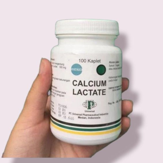 Jual CALCIUM LACTATE / KALSIUM LAKTAT TABLET ISI 100 TABLET | Shopee ...