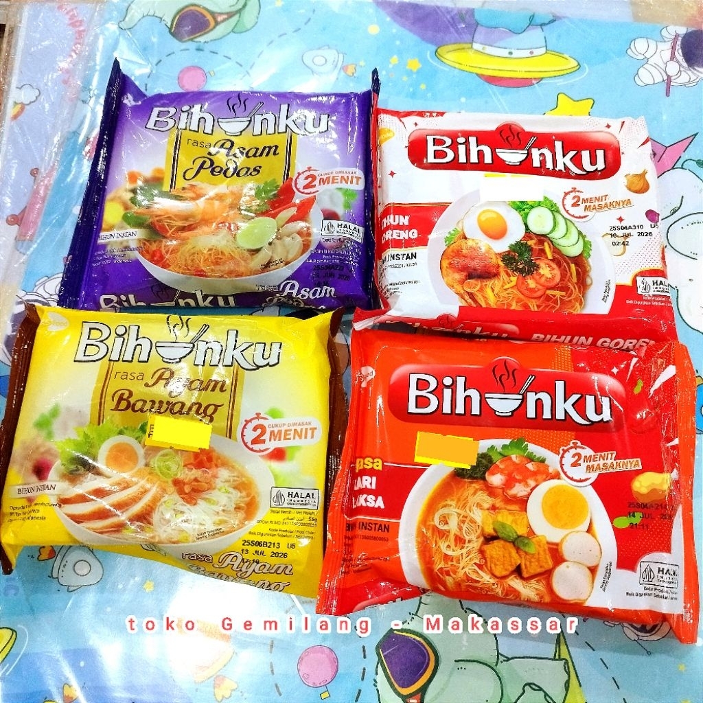 Jual Bihunku, bihun instant 50-60g, rasa kari laksa / asam pedas / ayam ...