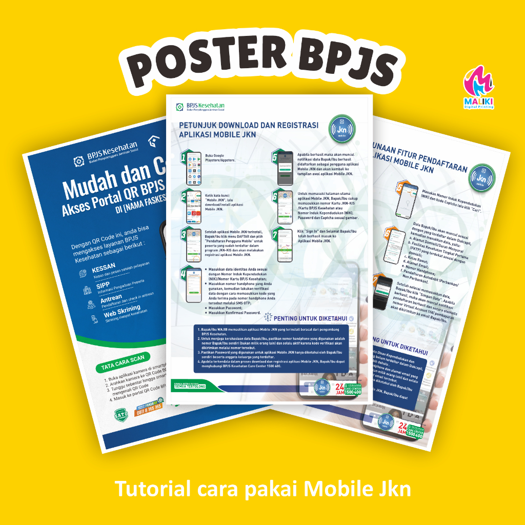 Jual POSTER BPJS Tutorial Cara Pakai Mobile JKN / poster BPJS | Shopee ...