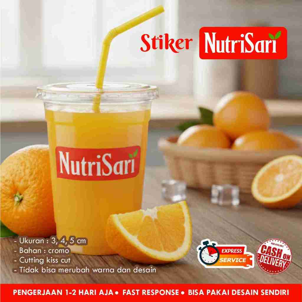 Jual [80 pcs] Stiker Nutrisari cromo minuman / stiker cup | Shopee ...