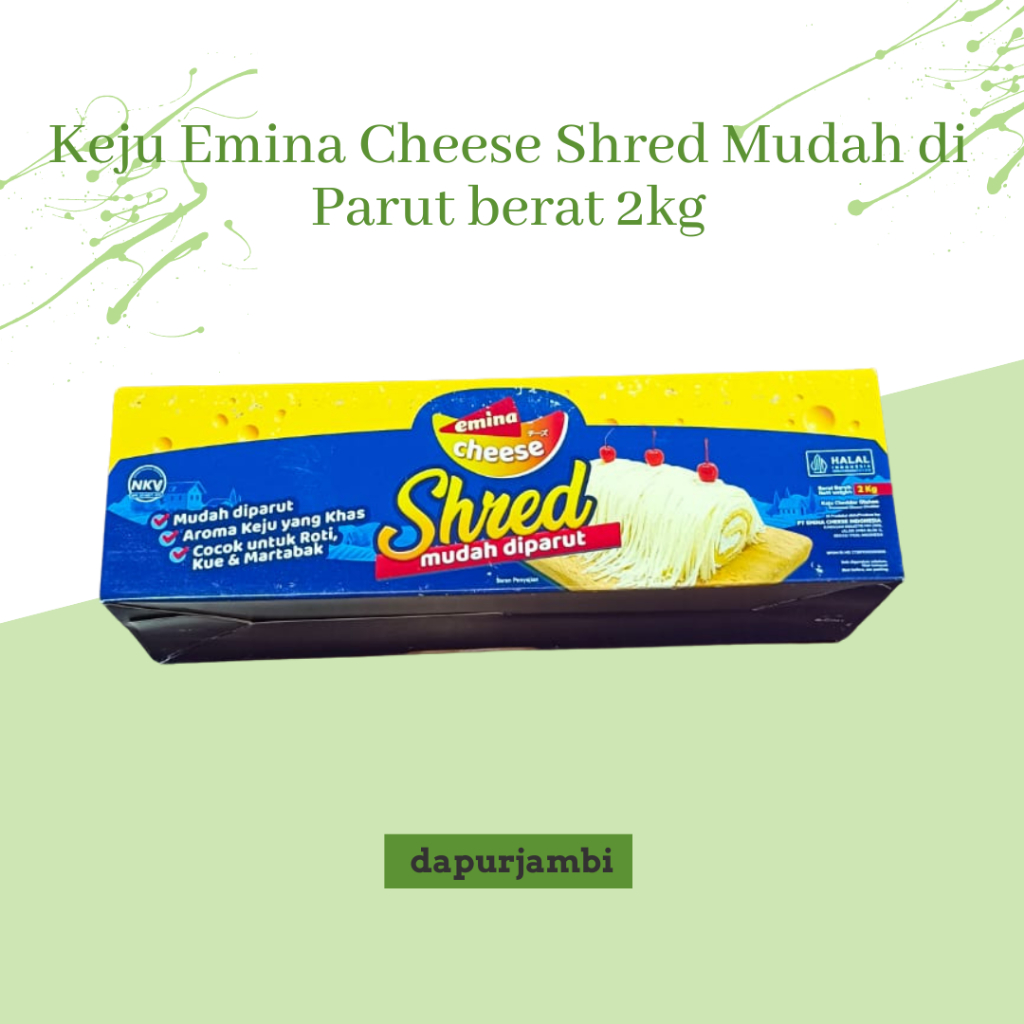 Jual Keju Emina Cheese Shred Mudah di parut berat 2kg | Shopee Indonesia