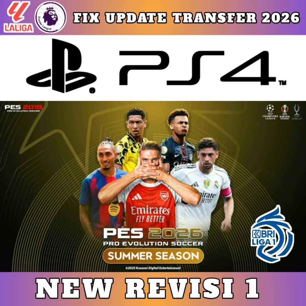 Jual ( TERBARU PS4 GAMES ) VIA LINK PES 2026 SGR PATCH REVISI 1 UPDATE ...