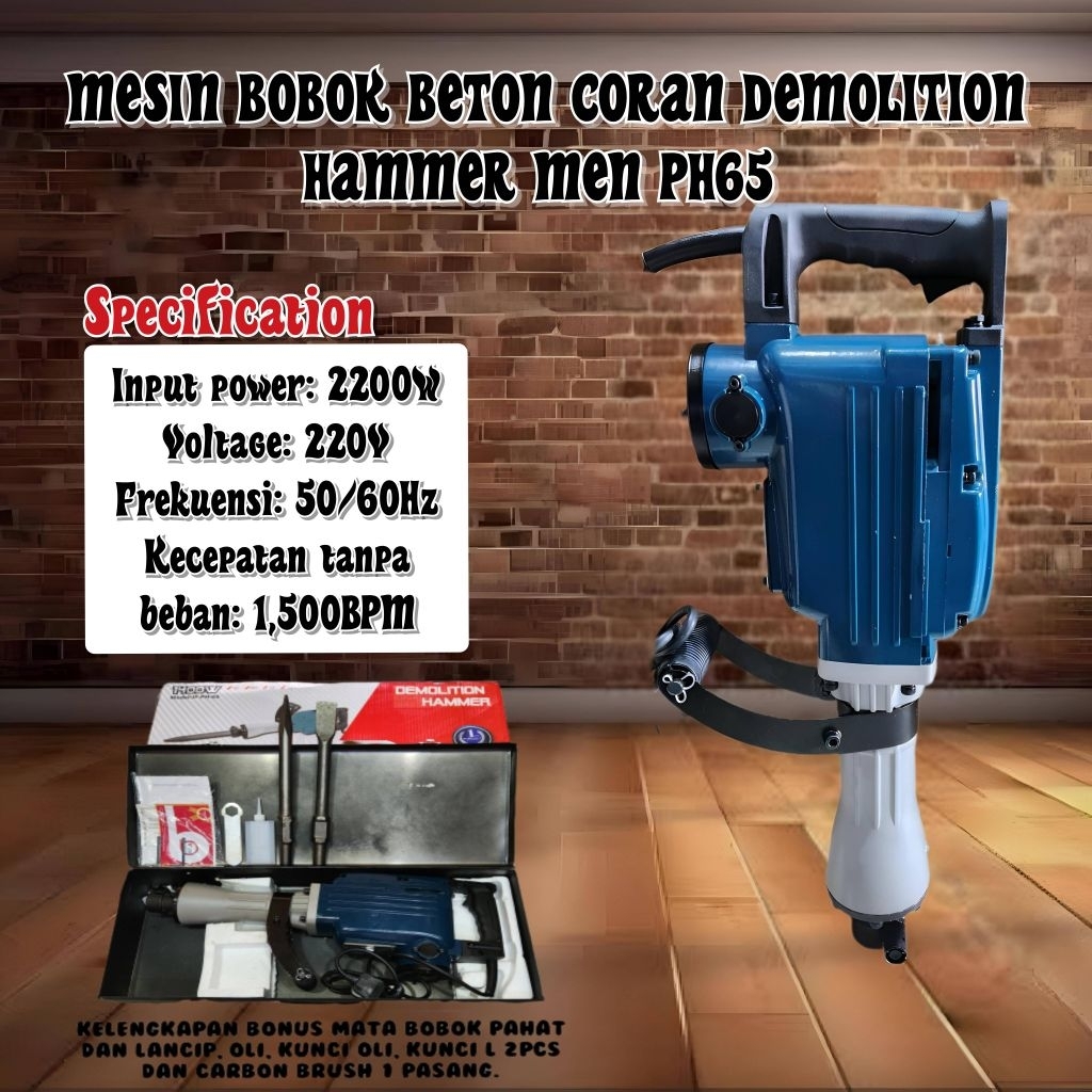 Jual MESIN BOBOK JACK DEMOLITION HAMMER DRILL MEN JF PH65 MESIN BOBOK ...