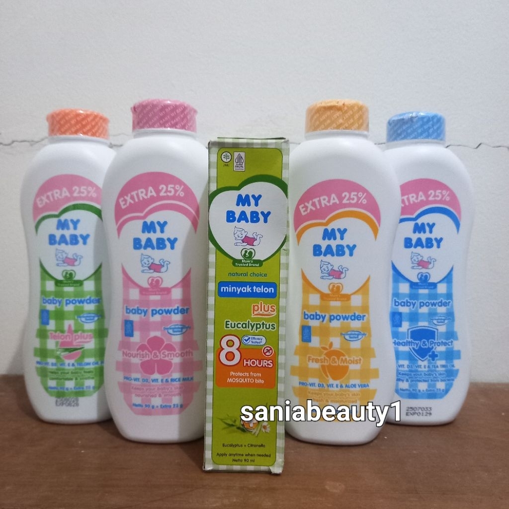 Jual Paket My Baby Bedak Powder 90g + 23g & Minyak Telon 90g | Shopee ...