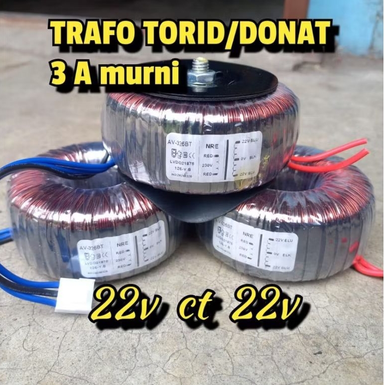 Jual TRAFO TRAVO TOROID/DONAT 3A MURNI 22v ct 22v (promo) | Shopee ...