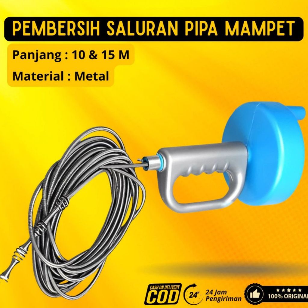 Jual Pipa Air Mampet 1/4 Inch Closet WastafelPipe Cleaner Pipe Cleaner ...