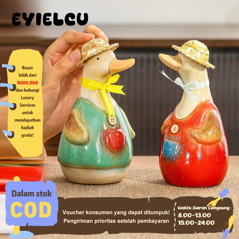 Jual Eyre 2pcs Ide Topi Jerami Bebek Porselen Rumah Dekorasi Meja ...