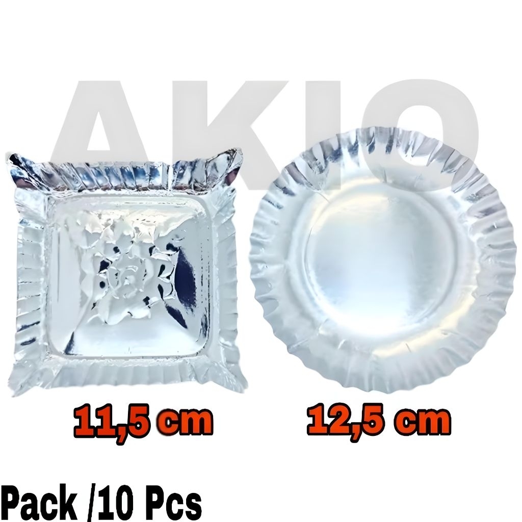 Jual Piring Kue Ulang Tahun Kertas Hajatan Roti Tart Warna SILVER Isi ...