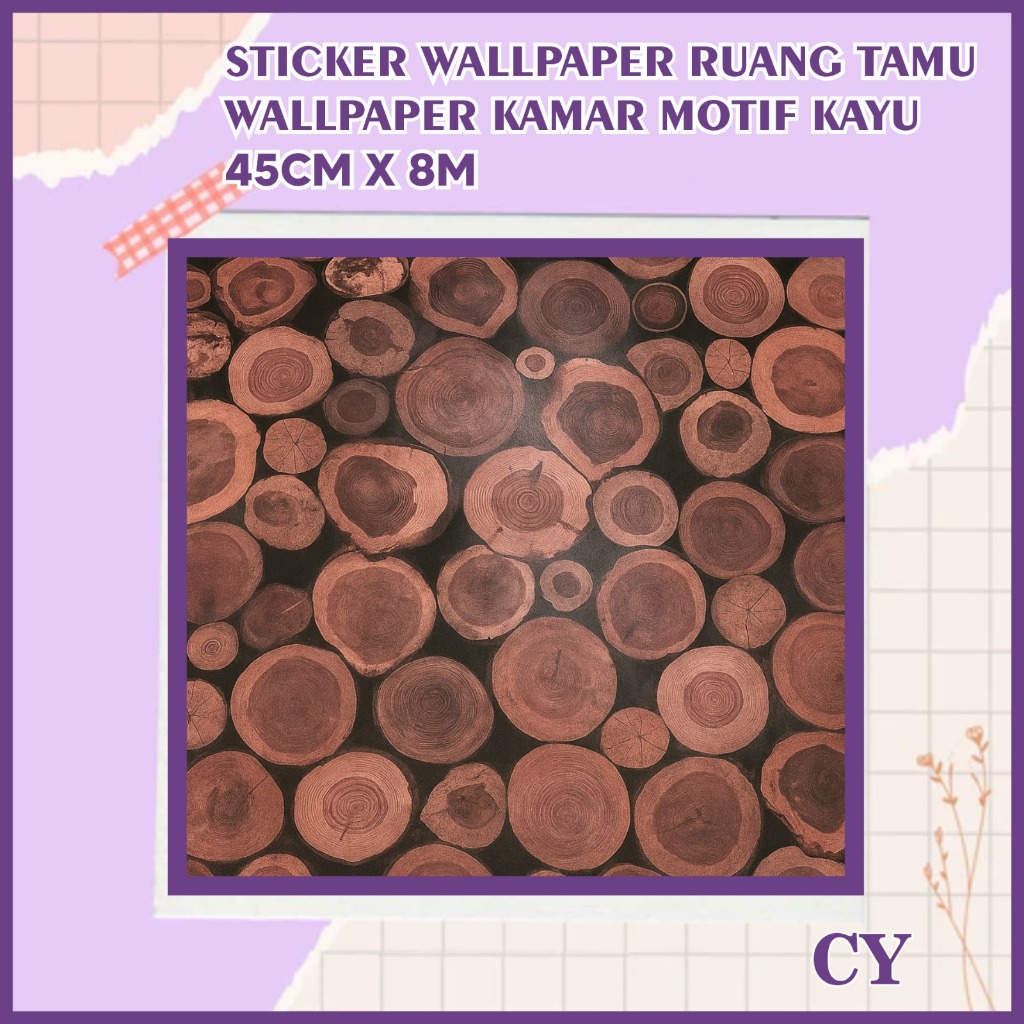 Jual Wallpaper Dinding Motif CY Terbaru Kayu Ukuran 45cm x 8m Anti ...