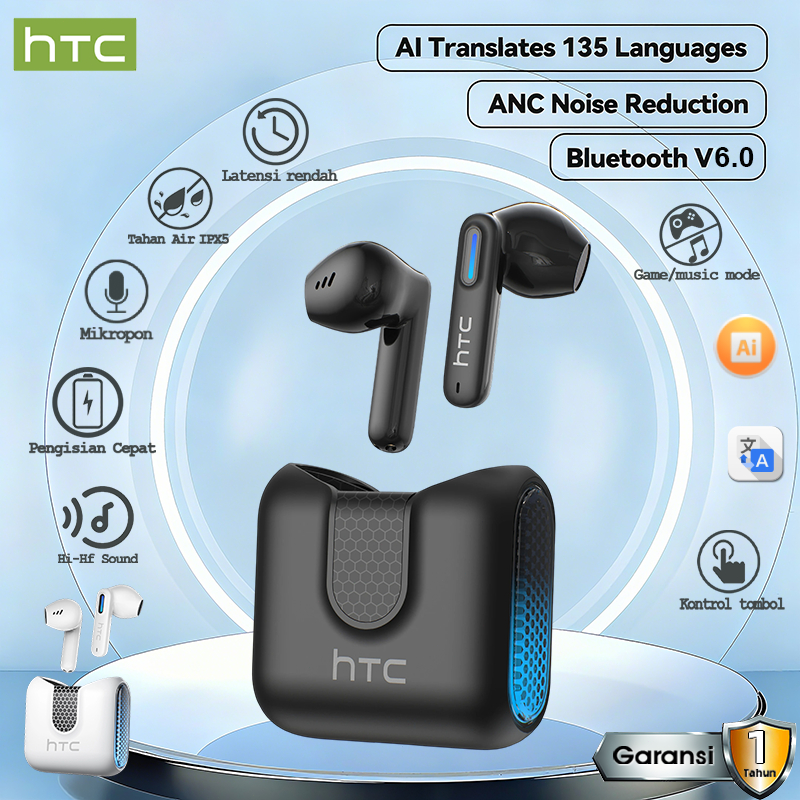 Jual HTC NE49 AI Translator Earbud OWS In-ear Earphone Bluetooth ...