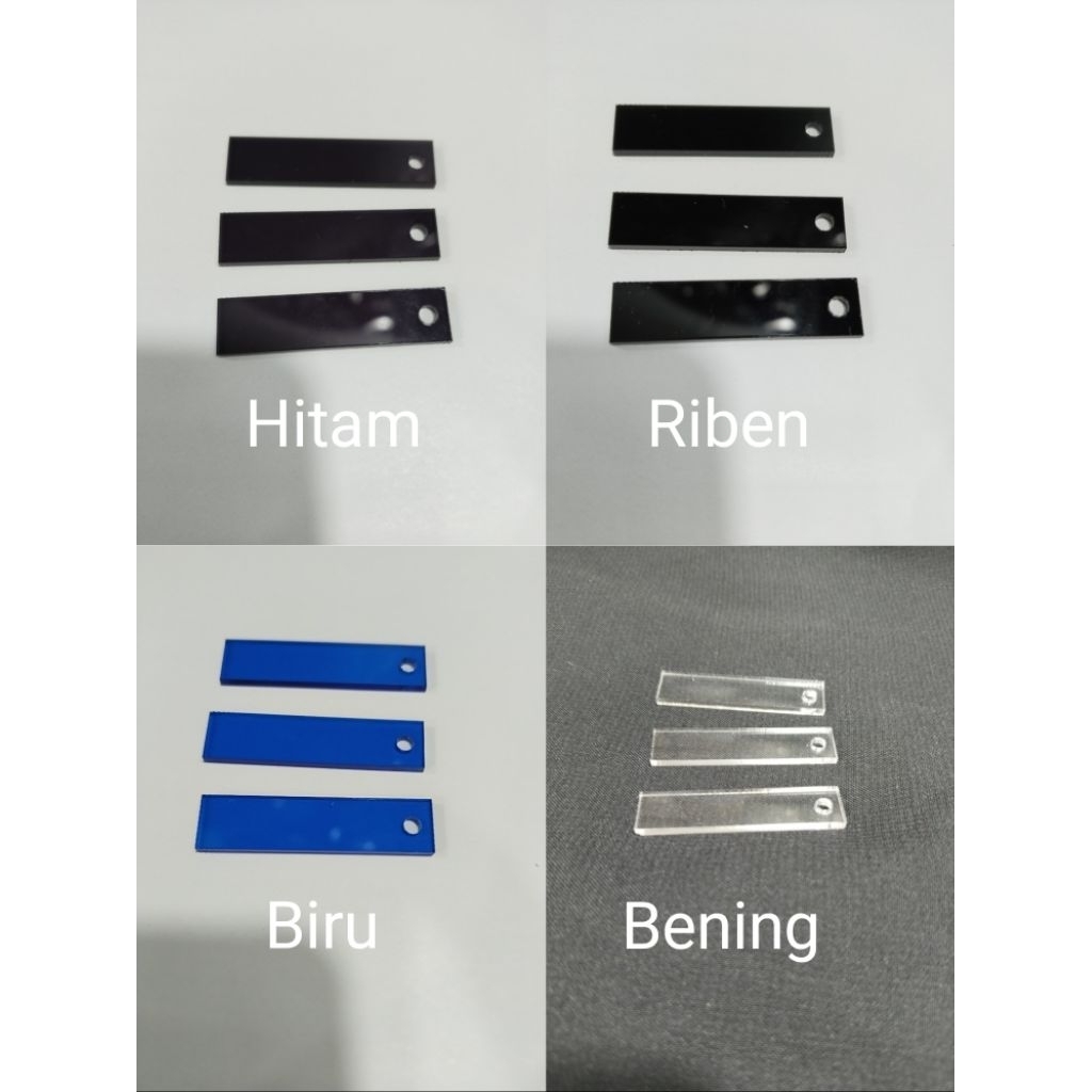 Jual Potongan Akrilik Gantungan kunci 1x4cm Bening Tebel 2mm | Shopee ...