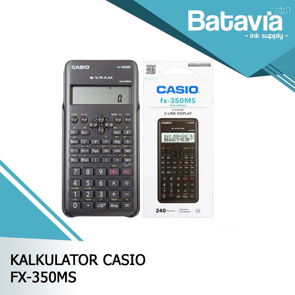 Jual KALKULATOR CASIO FX-350MS | SCIENTIFIC CALCULATOR | Shopee Indonesia
