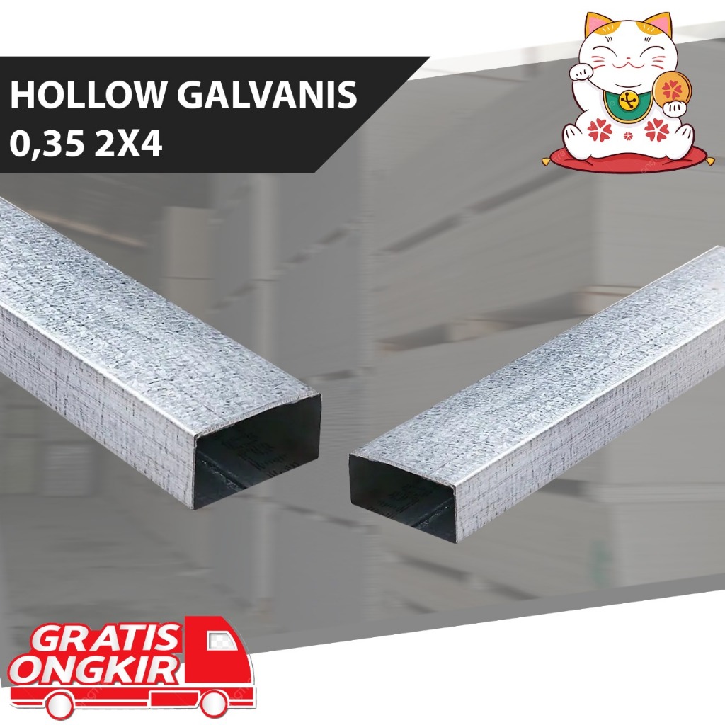 Jual Hollow Galvanis 0,35mm 2x4 | Besi Hollow 2x4 Galvanis 0,35mm ...