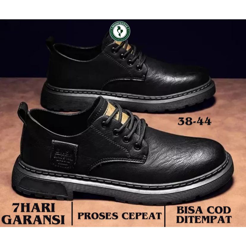 Jual WOODPECKER-Sepatu pria docmark kulit sintetis premium | Shopee ...