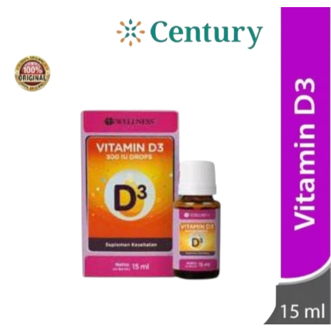 Jual Wellness vit D3 500 IU drop 15 ML/ vitamin D/ Vitamin D3/ vitamin ...