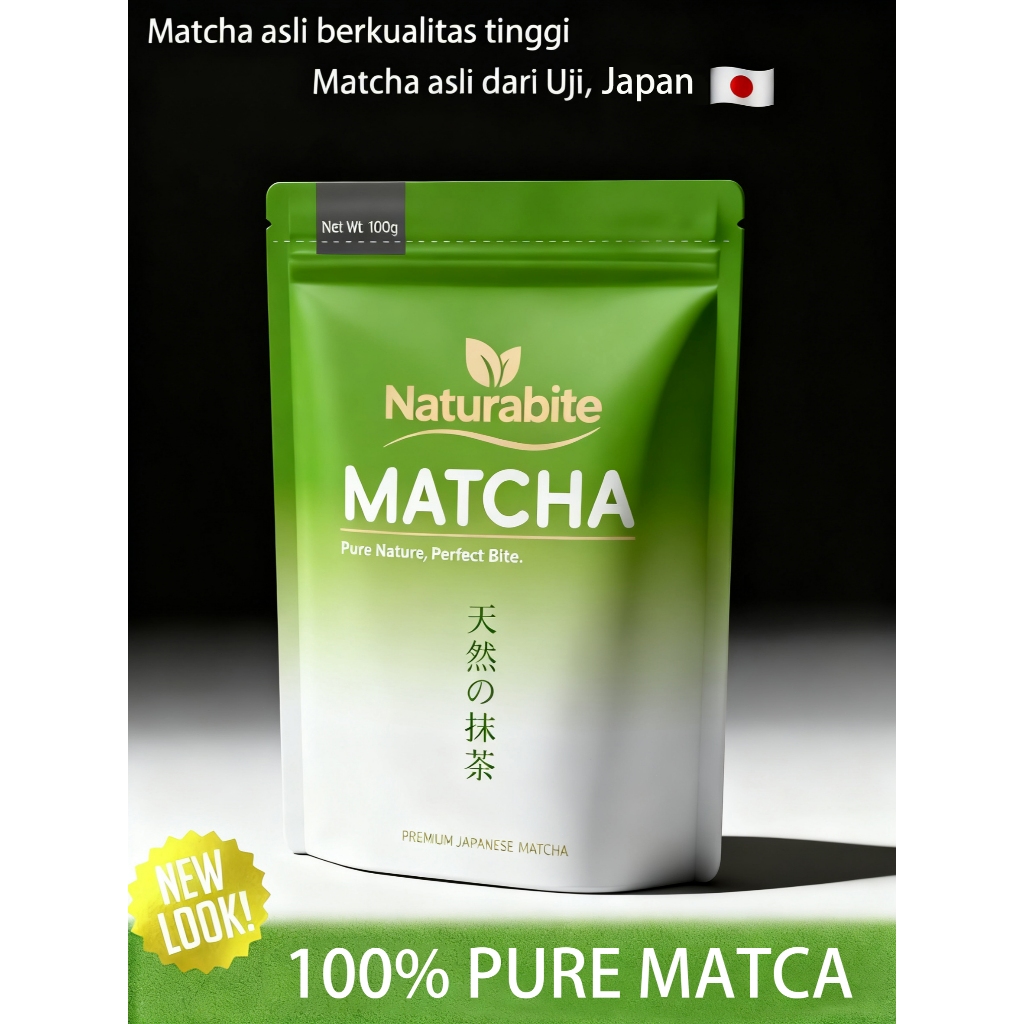 Jual Naturabite Pure Matcha Powder Premium Grade 100gr | Noomi Matcha ...