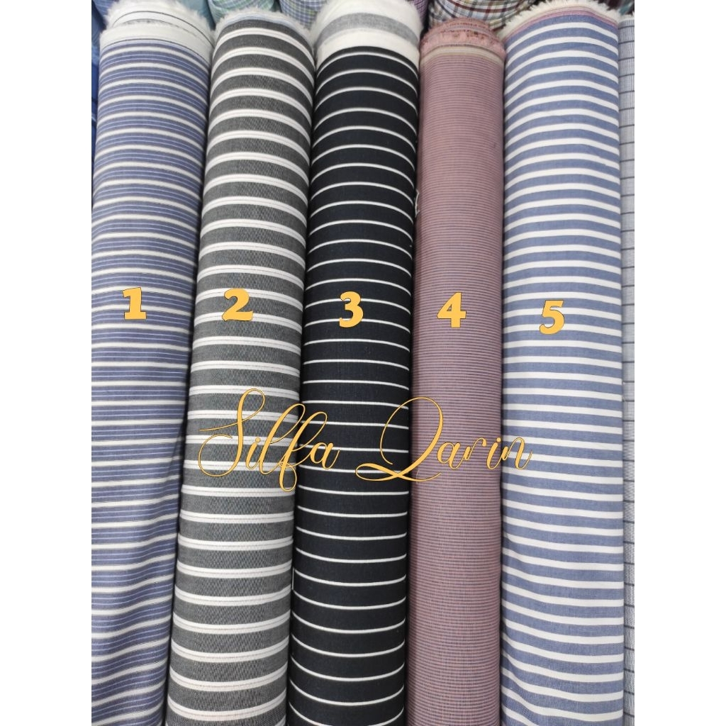 Jual kain katun pure 100% italy salur premium / kain bahan cotto salur ...