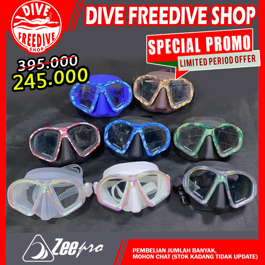 Jual Mask Zeepro Low Volume Camouflage Aurora Masker Kacamata Selam ...