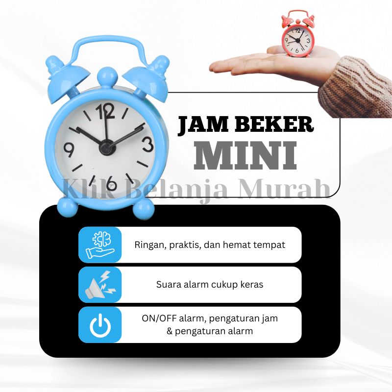 Jual Jam Beker Alarm Mini / Jam Mini / Jam Meja Mini / Jam Unik / Jam ...