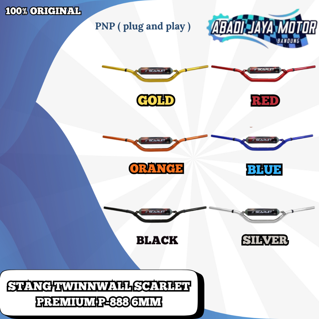 Jual Stang Scarlet racing Tebal 6 mm P 888 Handlebar Universal KLX CRF ...