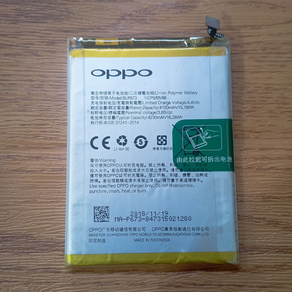 Jual BATRAI OPPO A3S BLP673 ORIGINAL COPOTAN | Shopee Indonesia