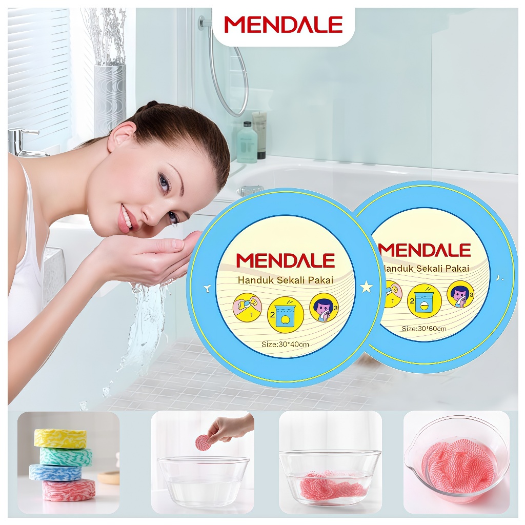 Jual Mendale Handuk Sekali Pakai Polos Isi 10 Ukuran 30×40 dan 30×60cm ...