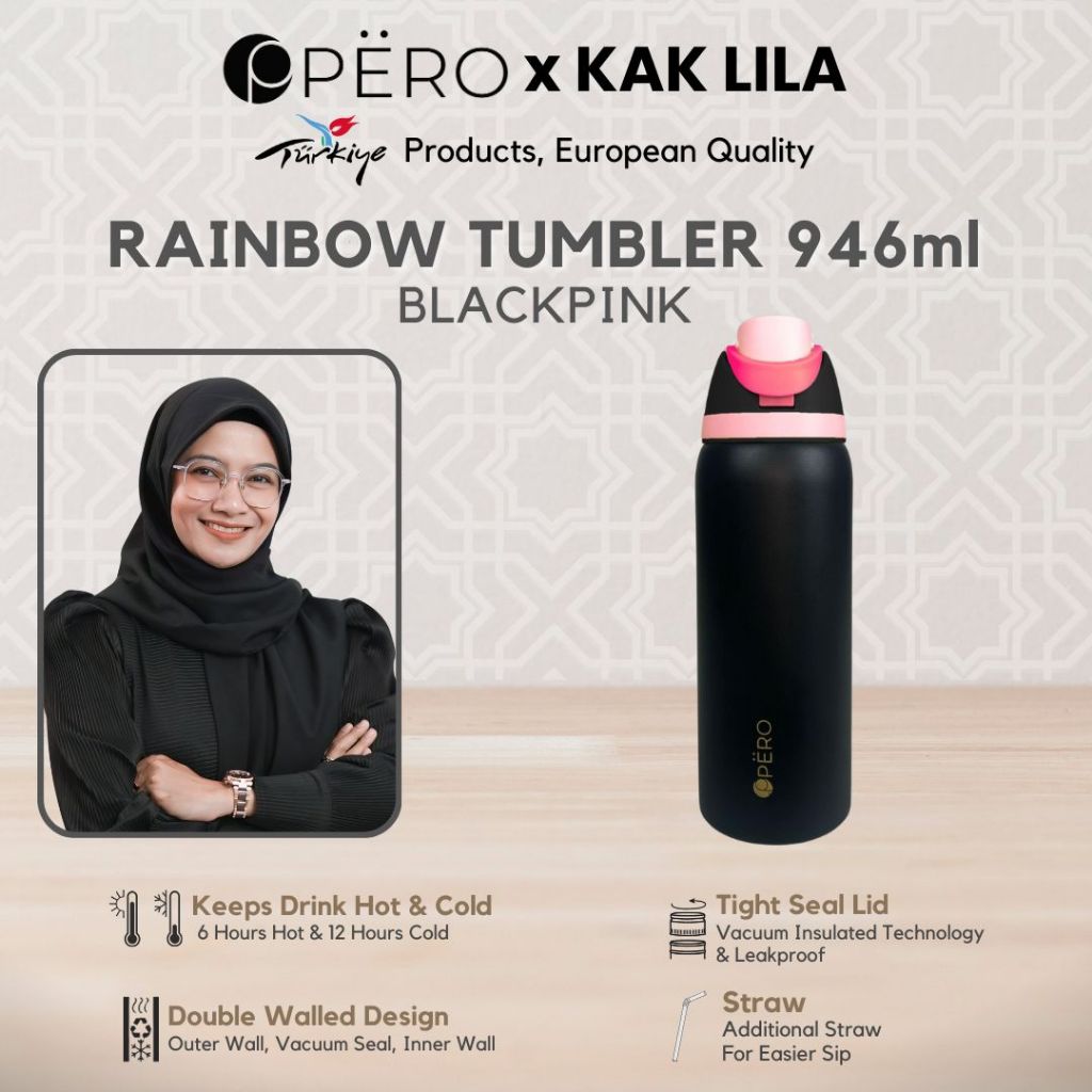 Jual [Kak Lila] Pero Permos Rainbow Tumbler 946ML / Botol Minum Tahan ...