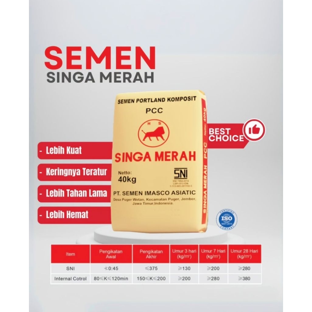 Jual SINGA MERAH Semen 40kg | Shopee Indonesia