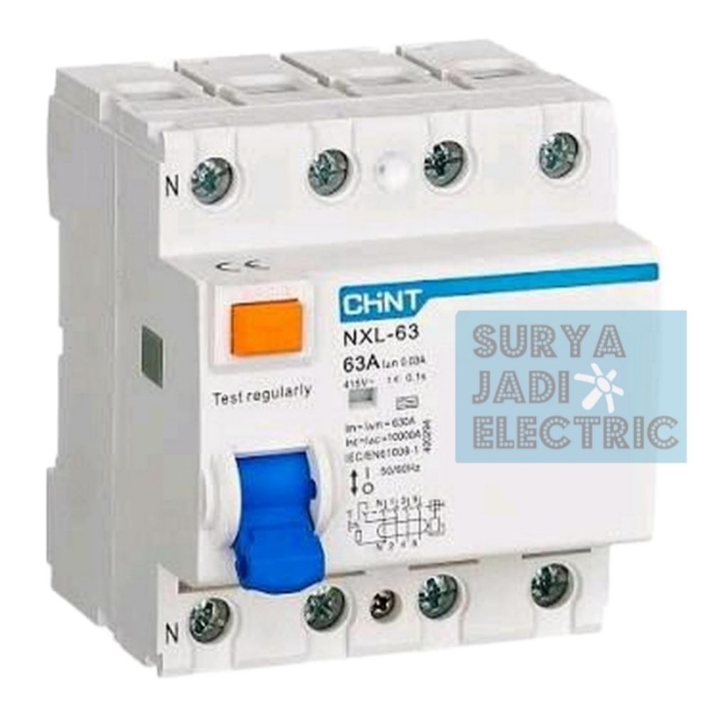Jual ELCB RCCB CHINT NXL-63 4P 16A 25A 32A 40A 63A 3P+N 30mA Anti ...