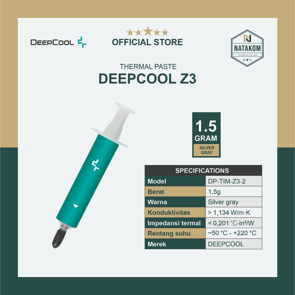 Jual THERMAL PASTE GREASE DEEPCOOL Z3 - PASTA PROCESSOR DEEPCOOL Z3 ...